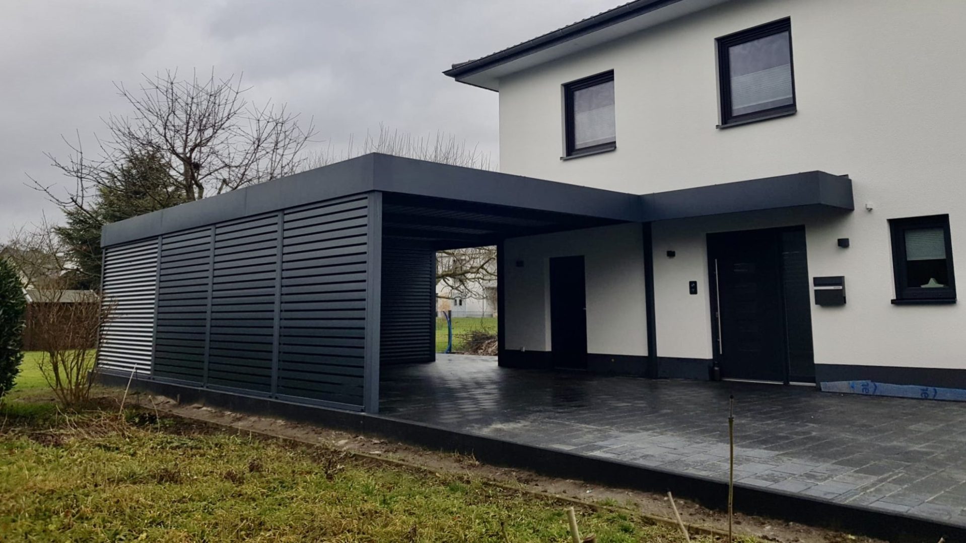 Luxus Vordach Carport Kombination Bilder